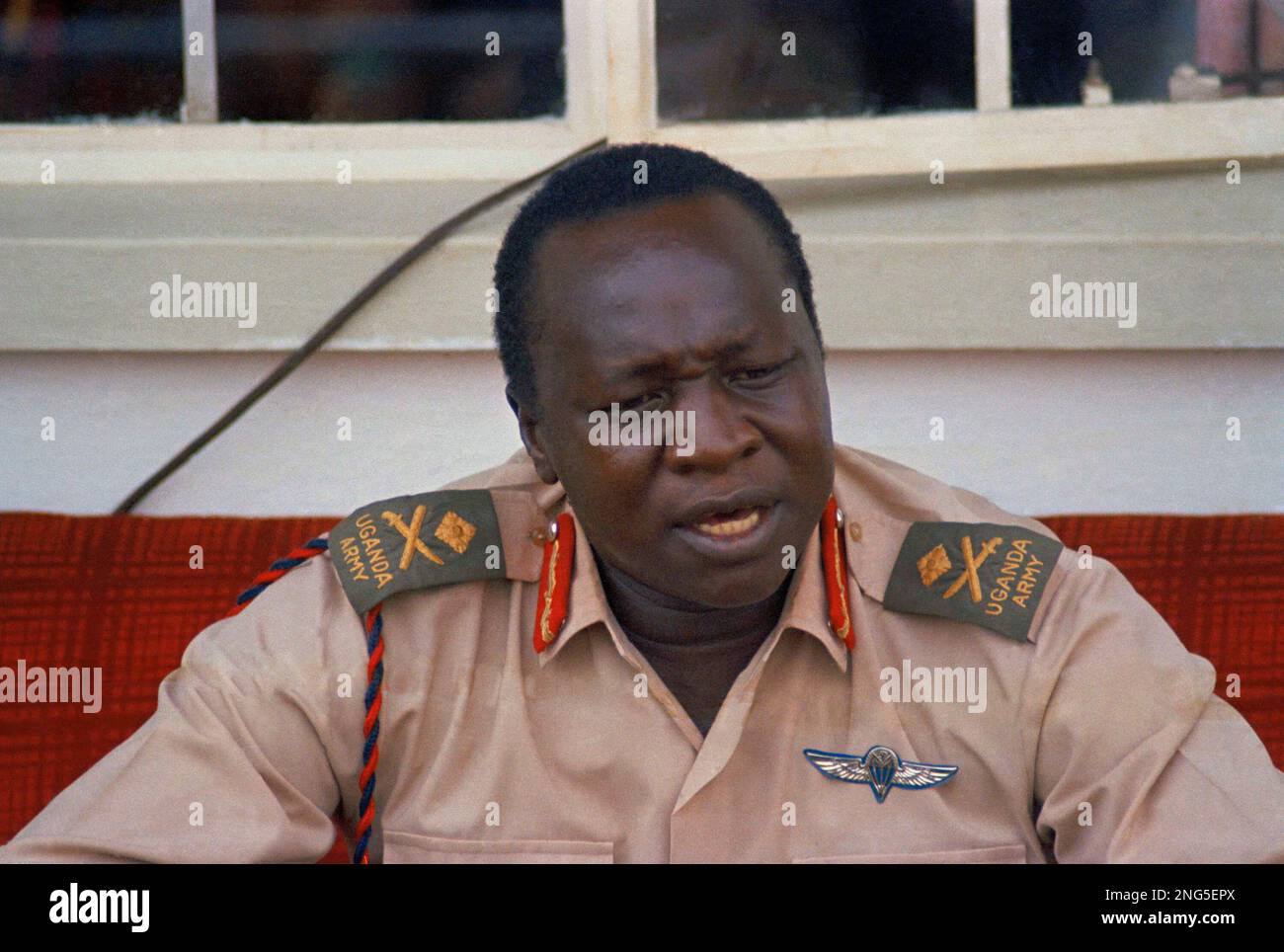 Major General Idi Amin, the new military leader of Uganda gives his ...