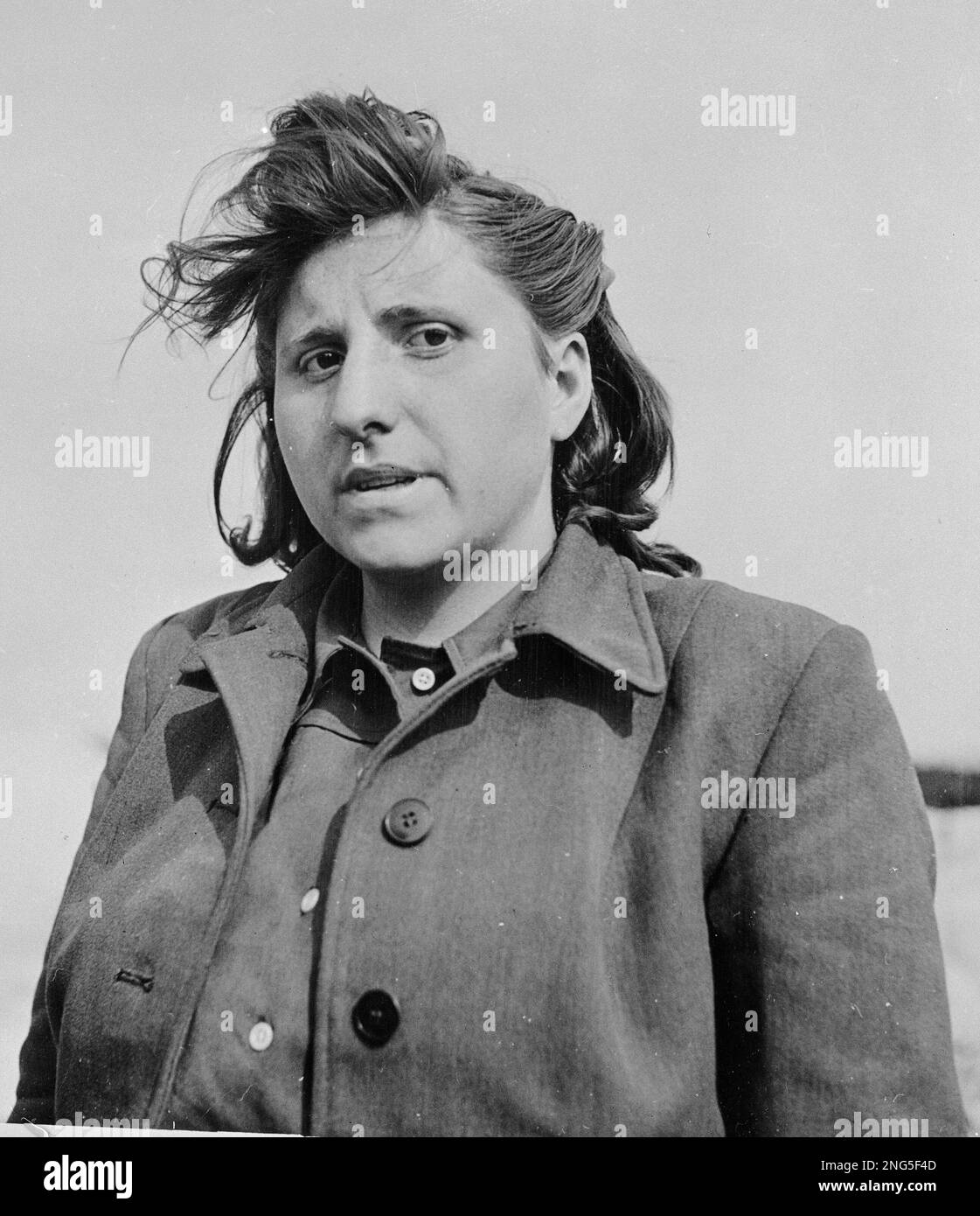 Magdalene Kessal, a domestic servant from Breslau, seen April 1945, is ...