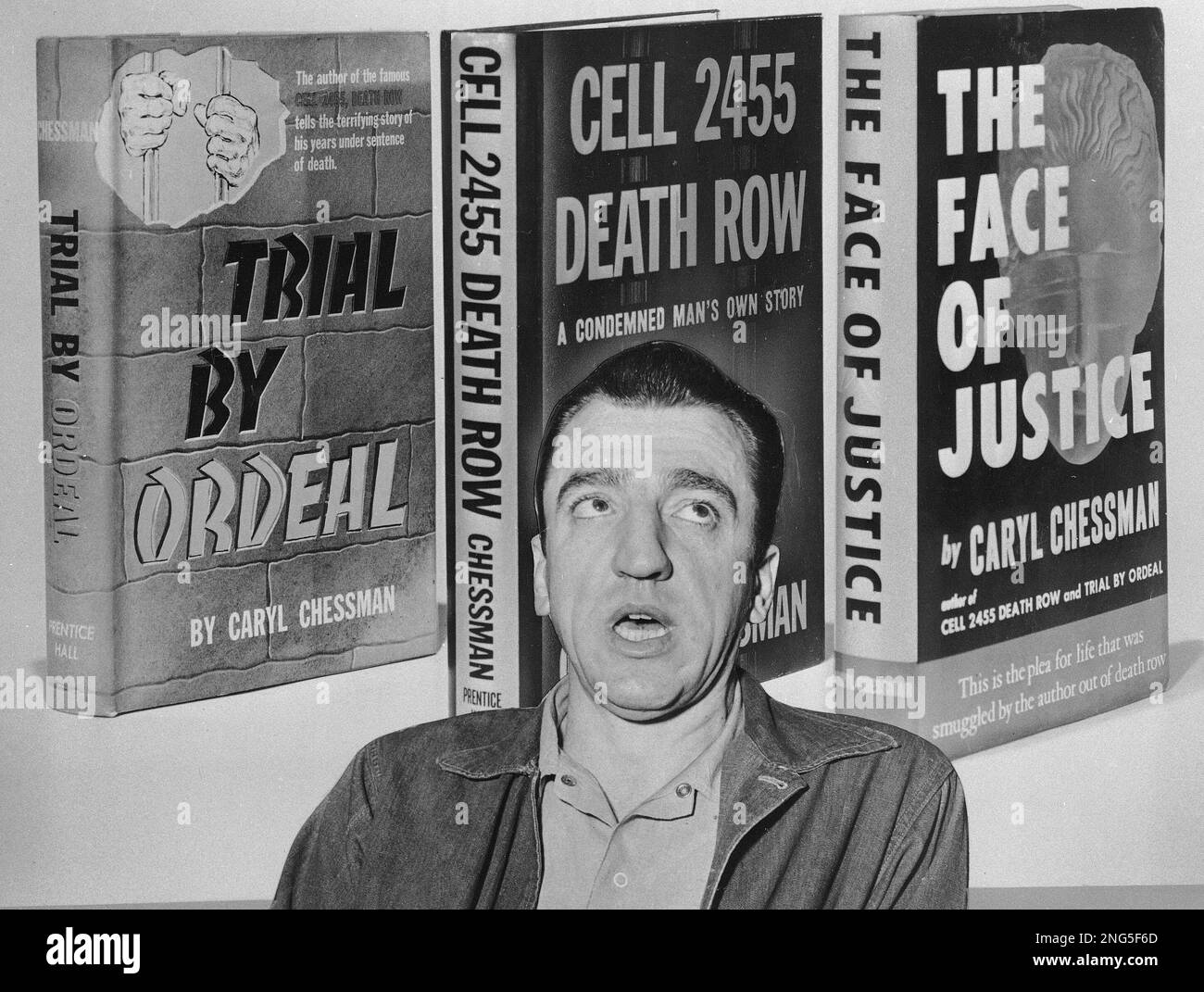 Caryl Chessman, condemned to die 11 1/2 years ago, is seen with three ...
