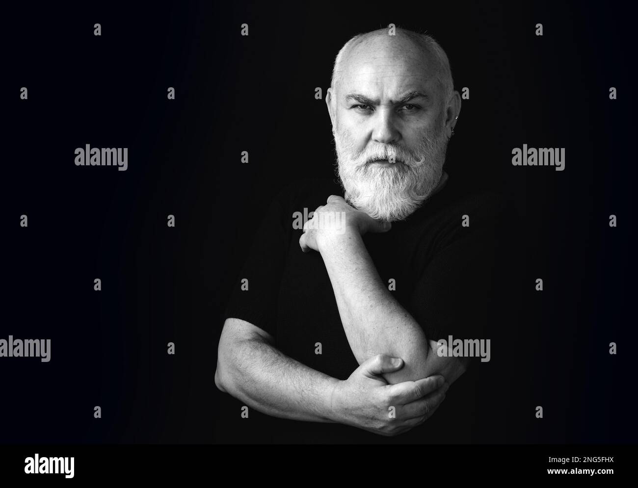 Senior, Golden age. Attractive serious middle aged man Stock Photo - Alamy