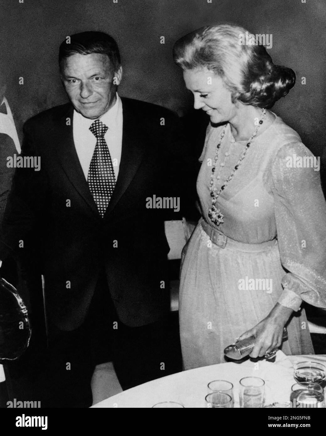 Actor Frank Sinatra and his girlfriend Barbara Marx are shown at a ...
