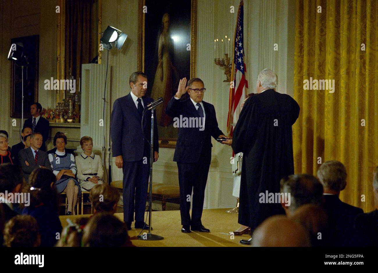 U.S. President Richard Nixon during swearing in ceremony of Henry ...