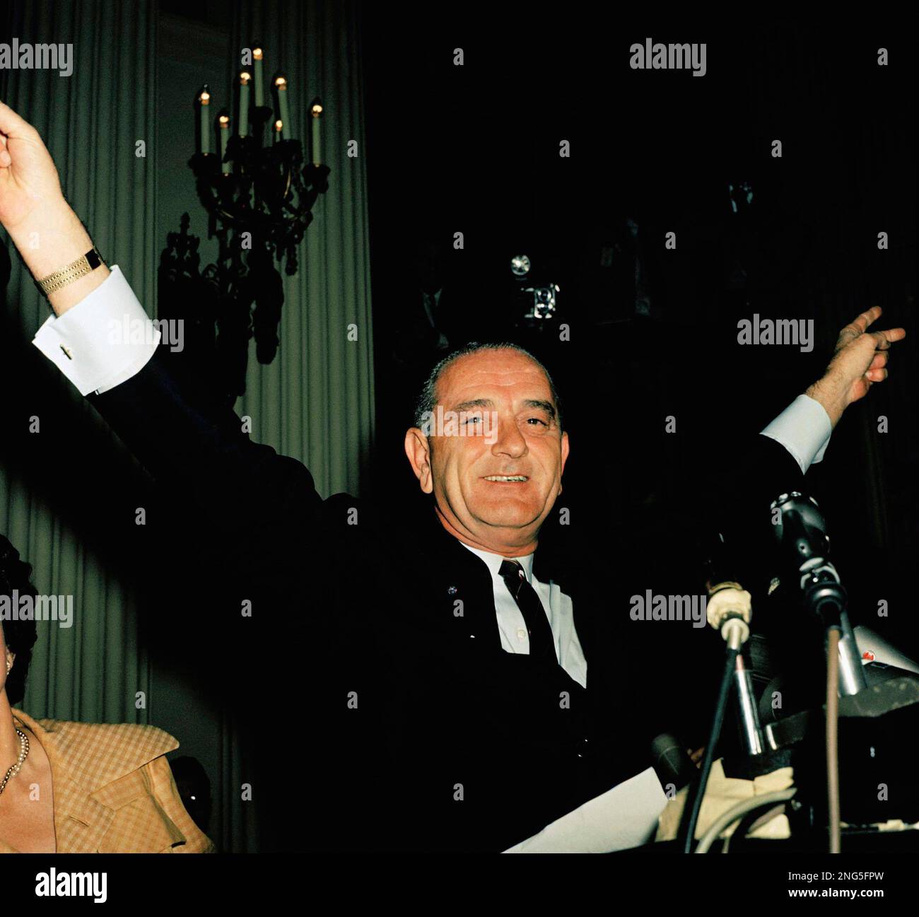Lyndon B. Johnson at the Democratic National Convention, July 12, 1960 ...