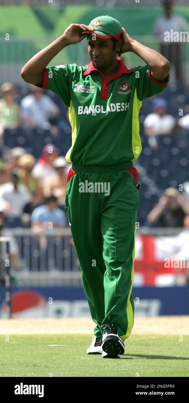 Bangladesh's Tamim Iqbal during the Cricket World Cup Super 8s match ...