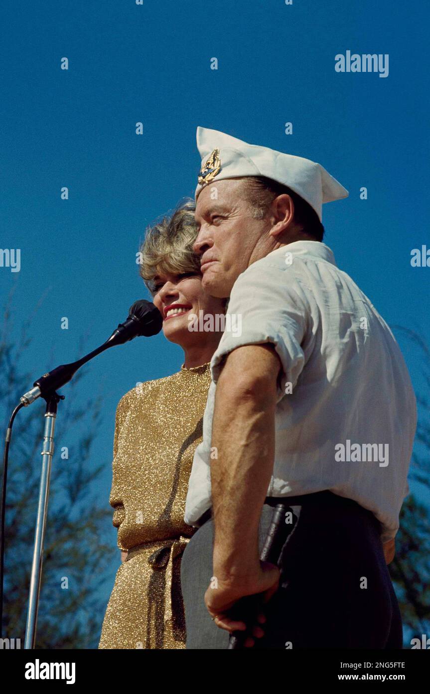 Bob Hope and Janis Paige in Saigon, December 25, 1964 for the annual ...