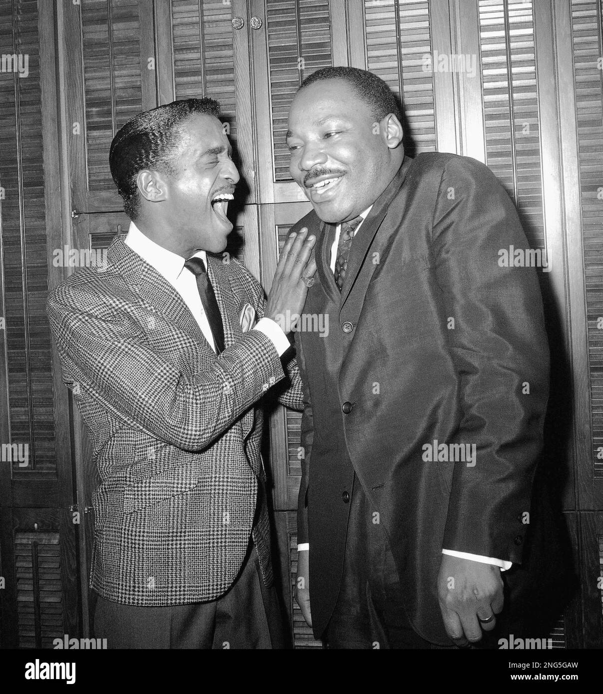 Rev. Dr. Martin Luther King and Entertainer Sammy Davis Jr share a ...