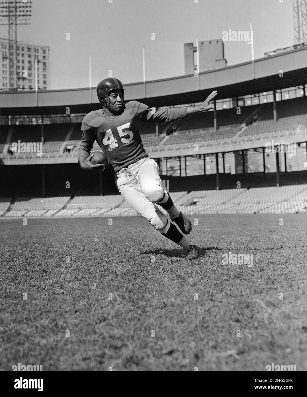 Emlen Tunnell of the New York Giants poses for a photo at the Polo ...