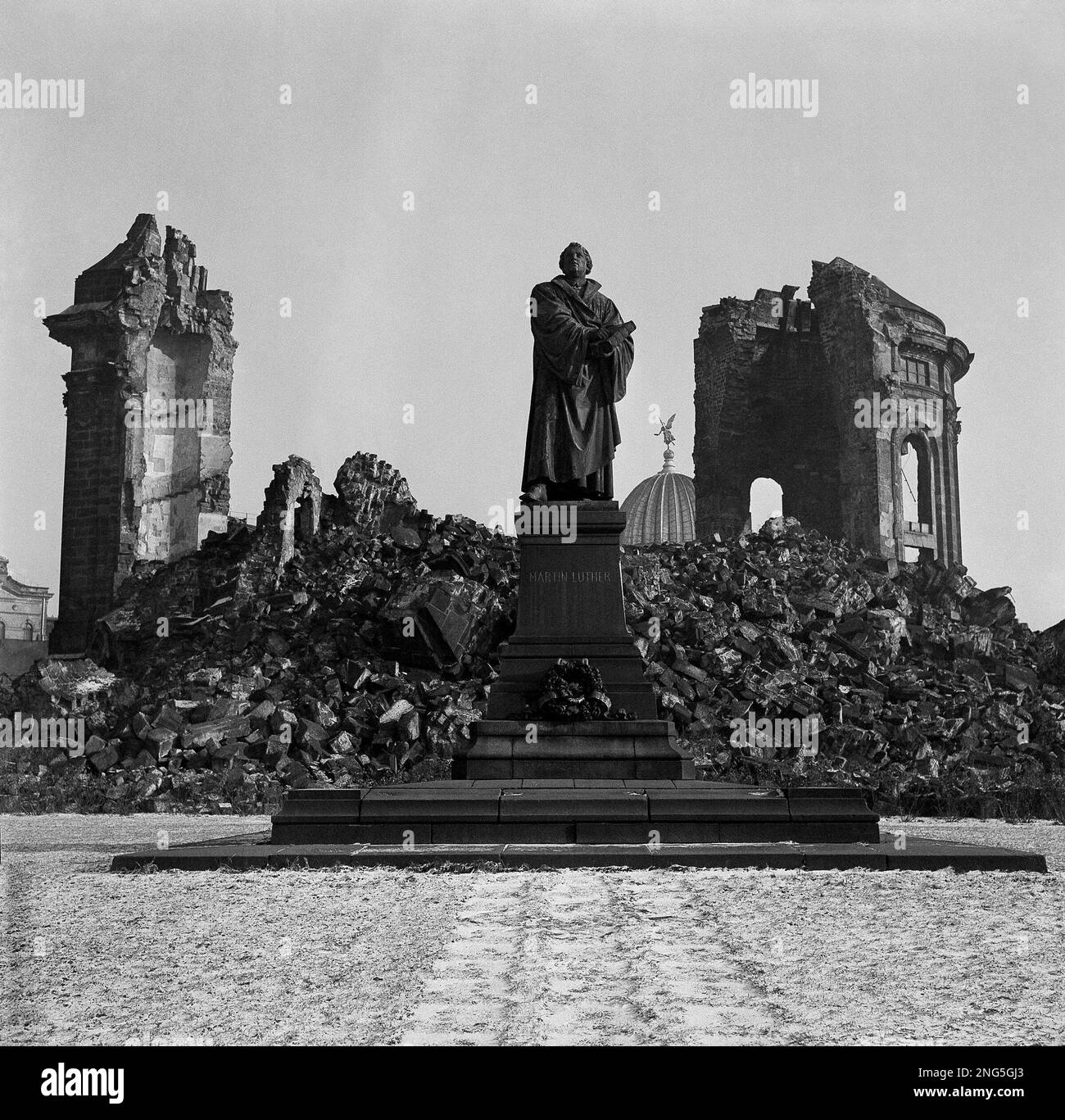 A statue of Martin Luther, leader of the reformation, seen here ...
