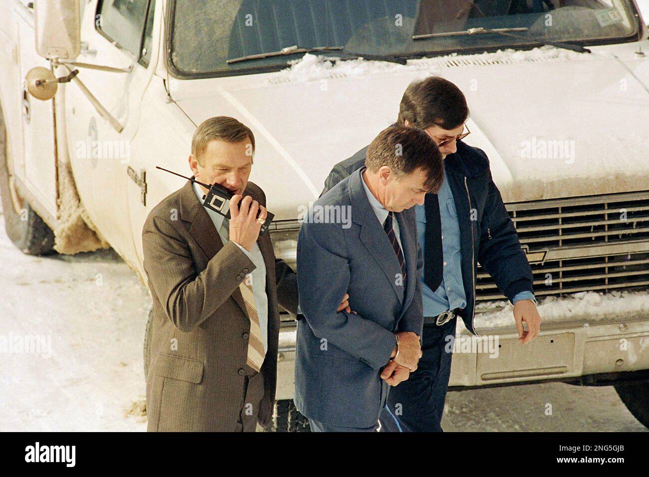 Richard Crafts, center, is led into Superior Court in Danbury for a ...
