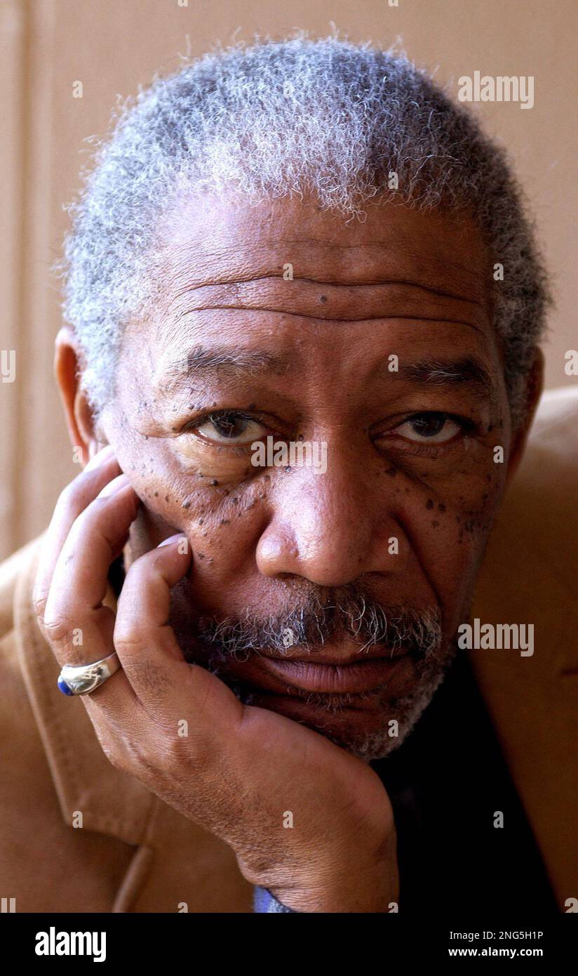 Actor Morgan Freeman poses at the Park Hyatt Hotel in Los Angeles March ...