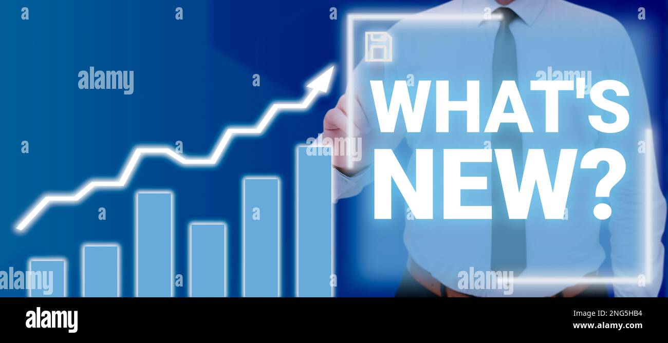 Conceptual display What's New. Business approach Asking about latest ...