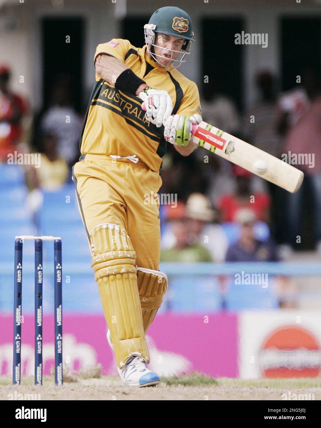 Australia's Matthew Hayden bats against England in their Super Eight ...