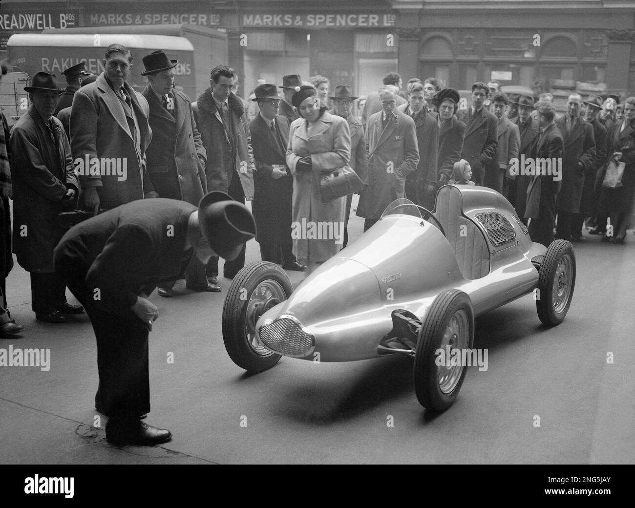 This is the new Marwyn racing car, displayed in London on February 10 ...