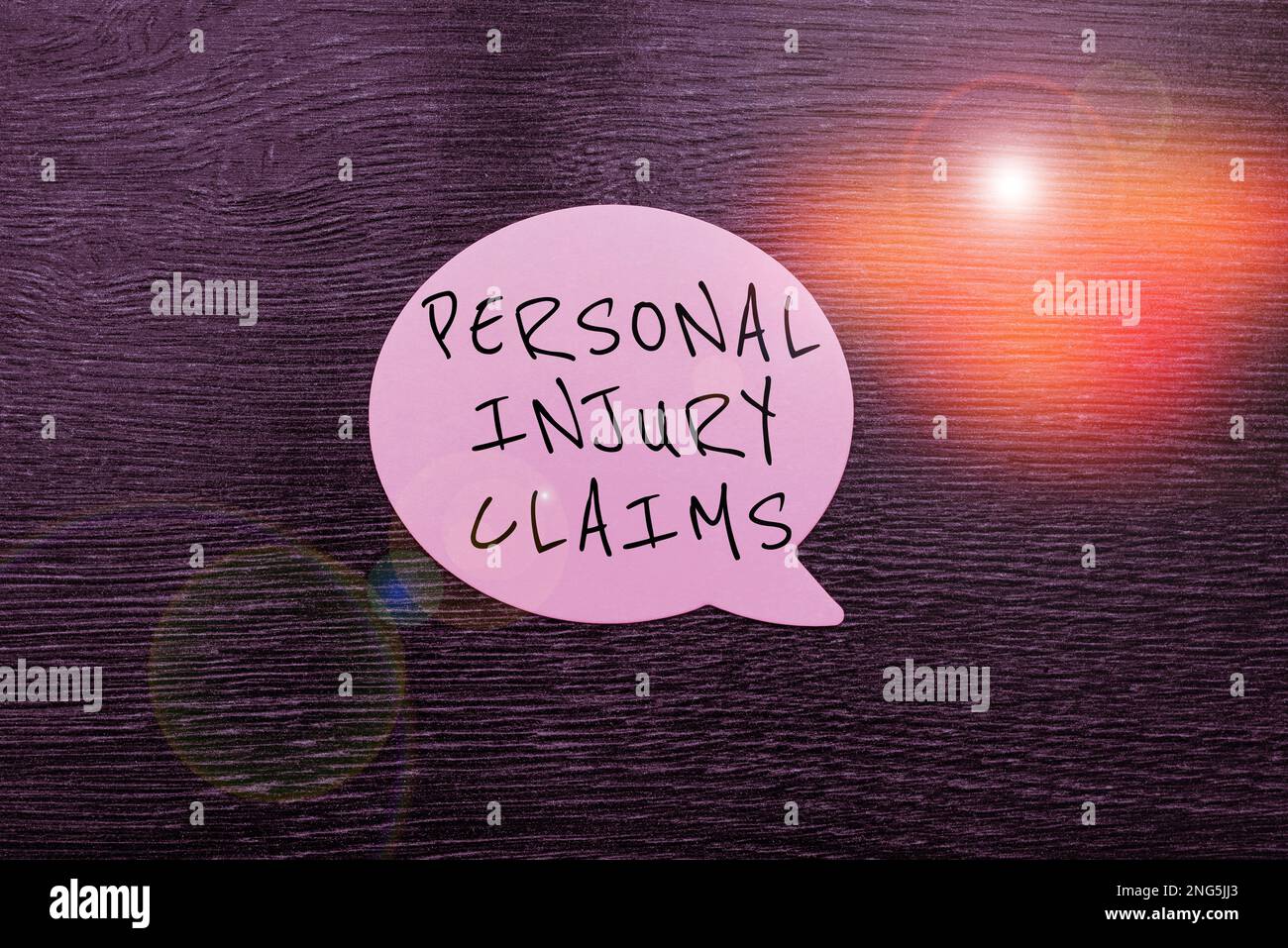 Writing displaying text Personal Injury Claims. Word Written on being ...
