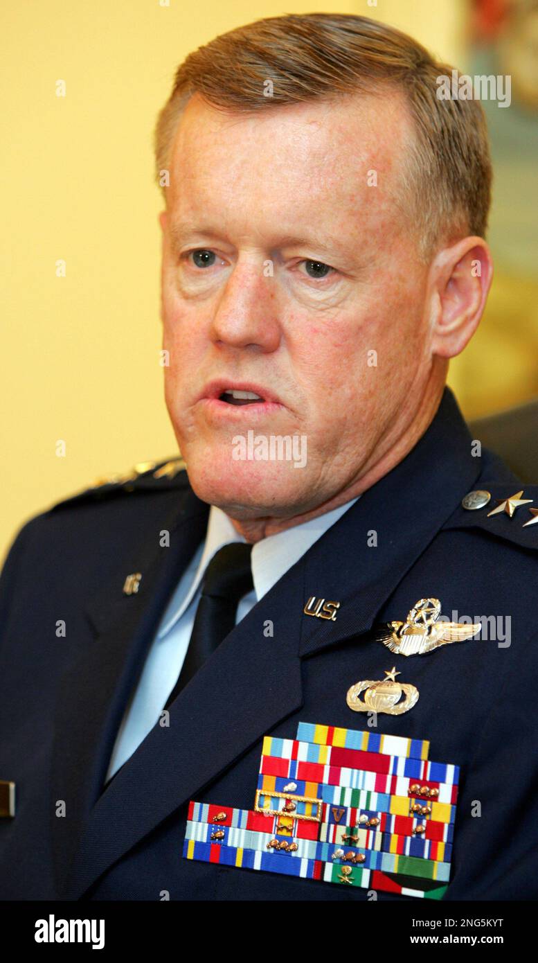 U.S. Forces Japan Commander Lt. Gen. Bruce Wright speaks at a ...