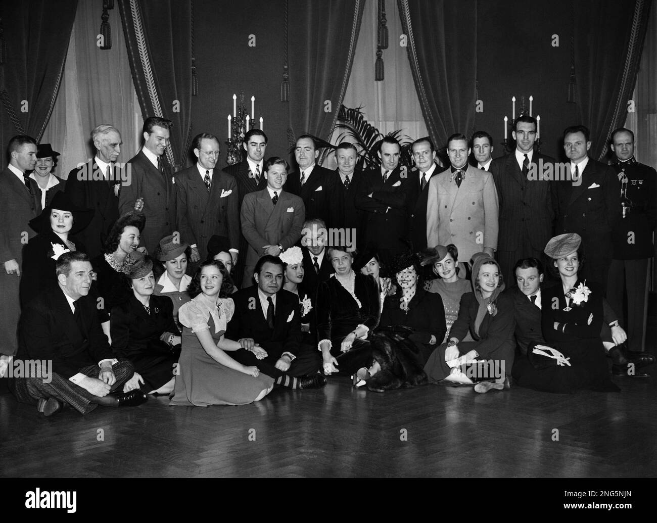 Motion picture stars who came to Washington DC, Jan 30, 1940 to assist ...