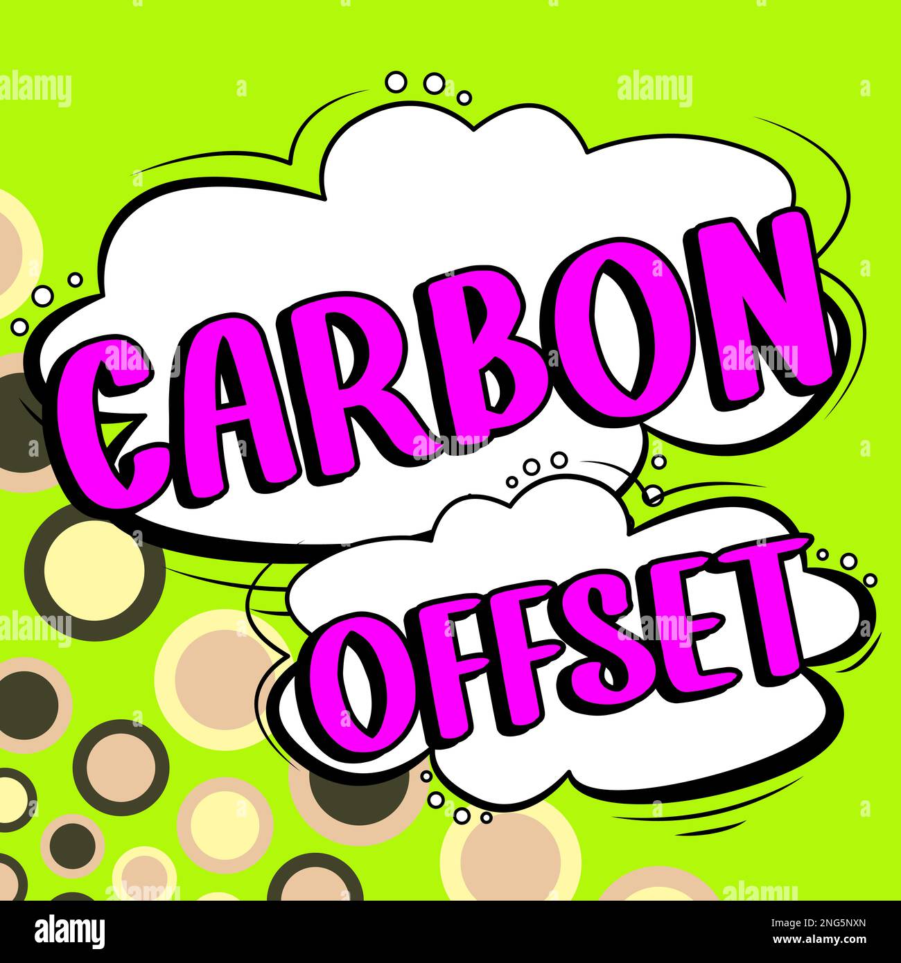 Conceptual display Carbon Offset. Business showcase Reduction in ...