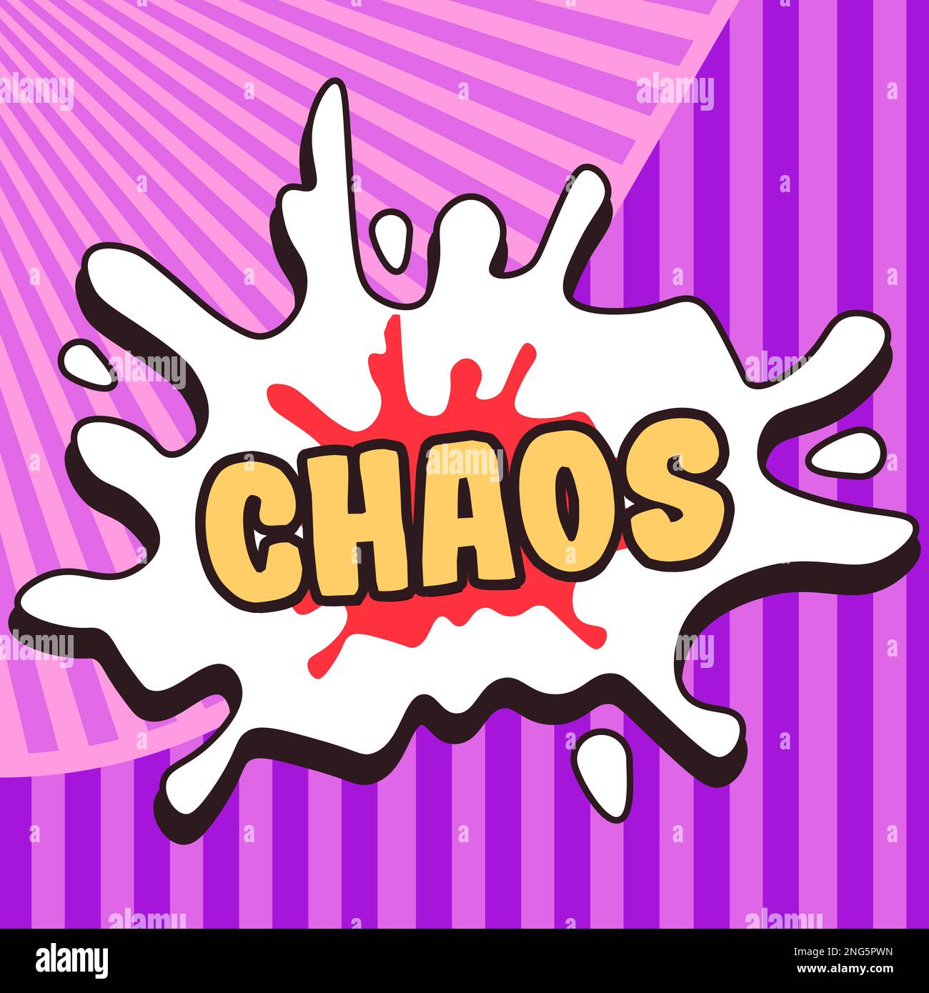 Text caption presenting Chaos. Word Written on Complete disorder and ...