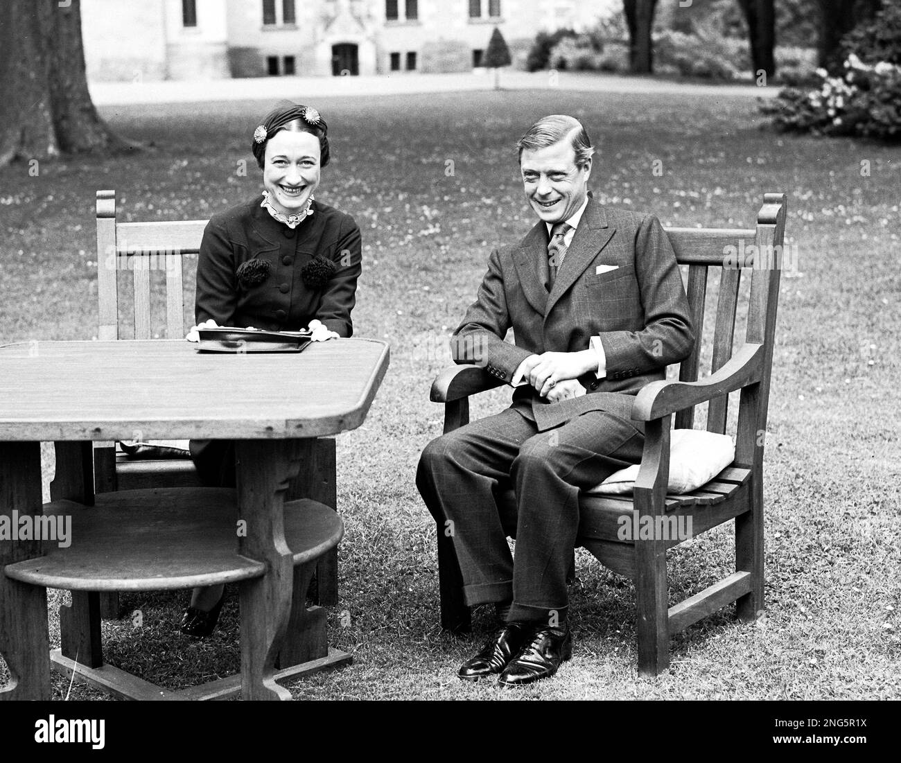Britain's Duke of Windsor and his American fiancee Mrs. Wallis Simpson ...