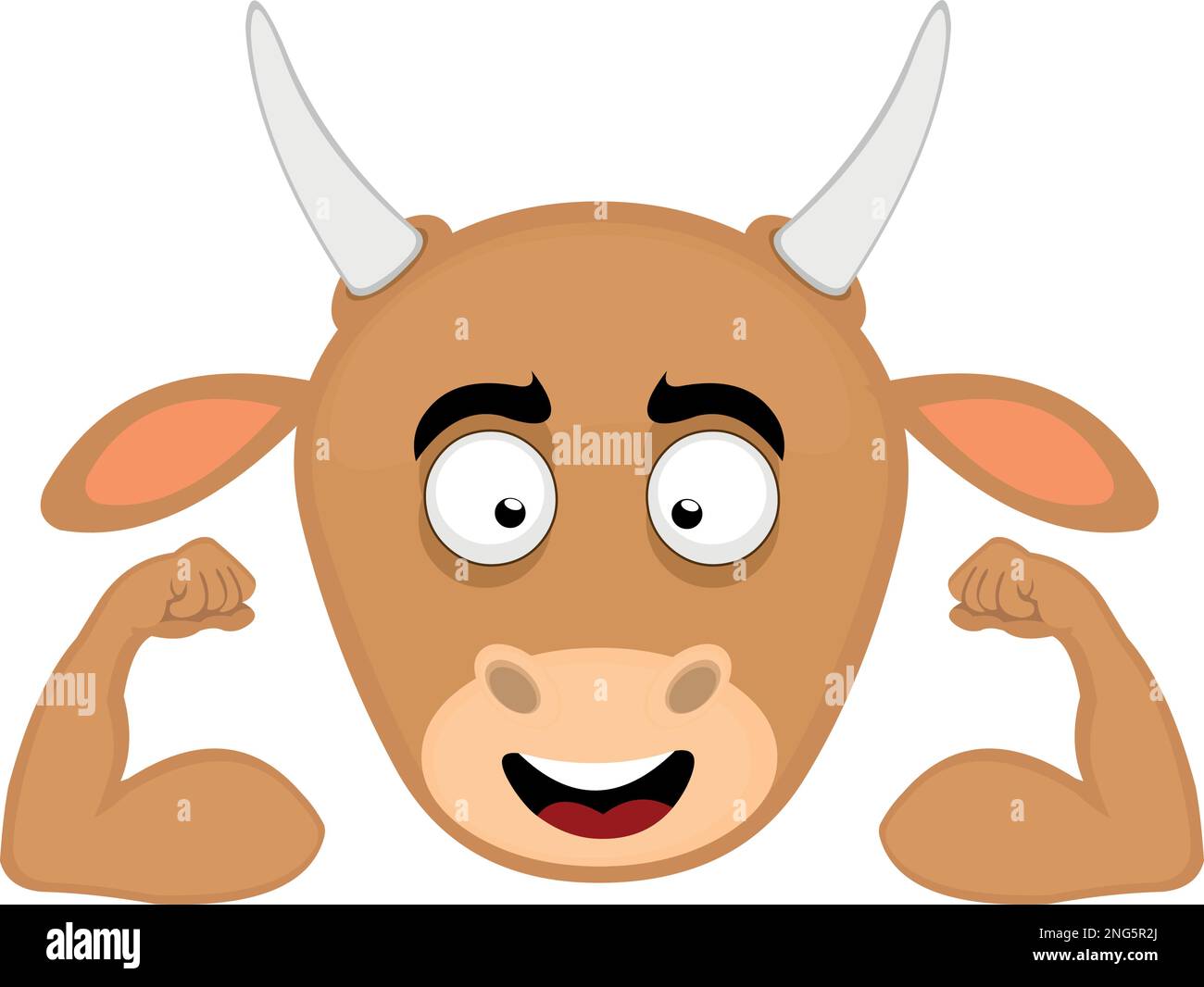 Muscle cow cartoon hi-res stock photography and images - Alamy