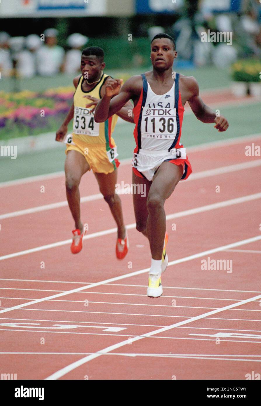 World champion title holder and gold medalist from the U.S. Carl Lewis ...