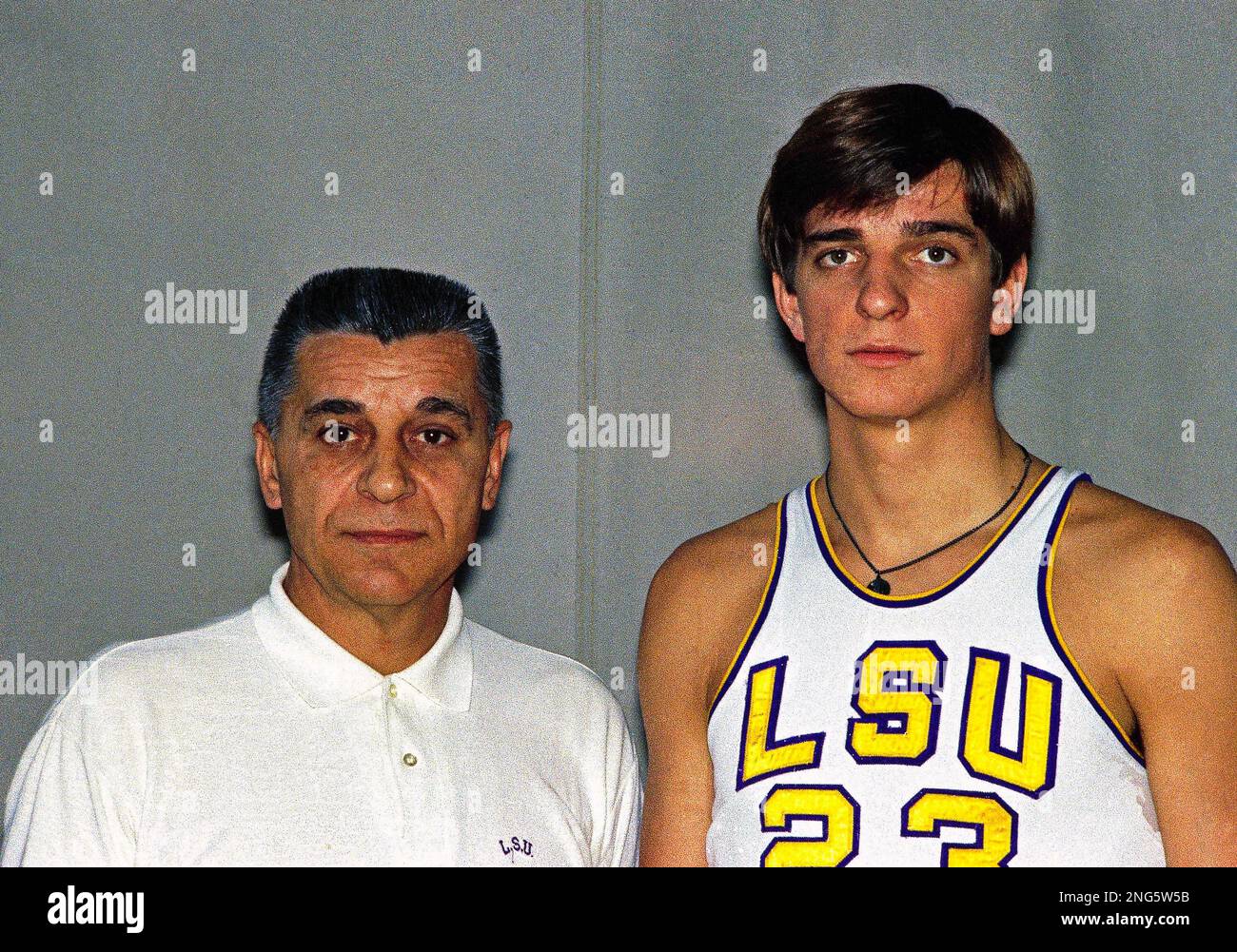LSU basketball player, Pete Maravich also known as, 'Pistol' Pete, with ...