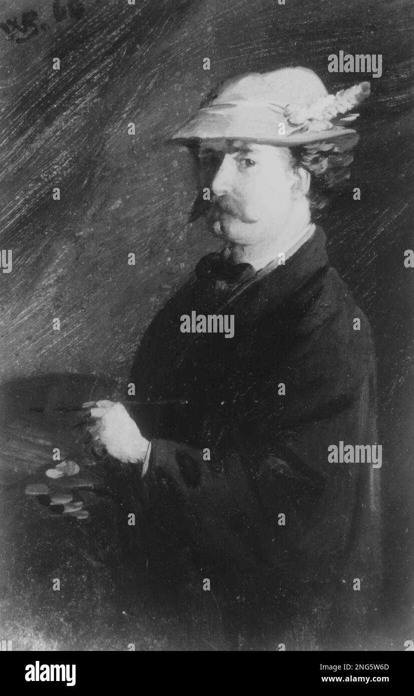 This images is a photo of a self portrait of German painter ...