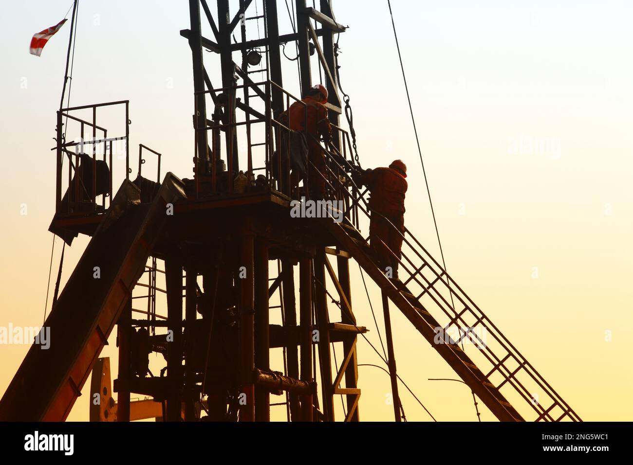 Oil drilling exploration, the oil workers are working Stock Photo - Alamy