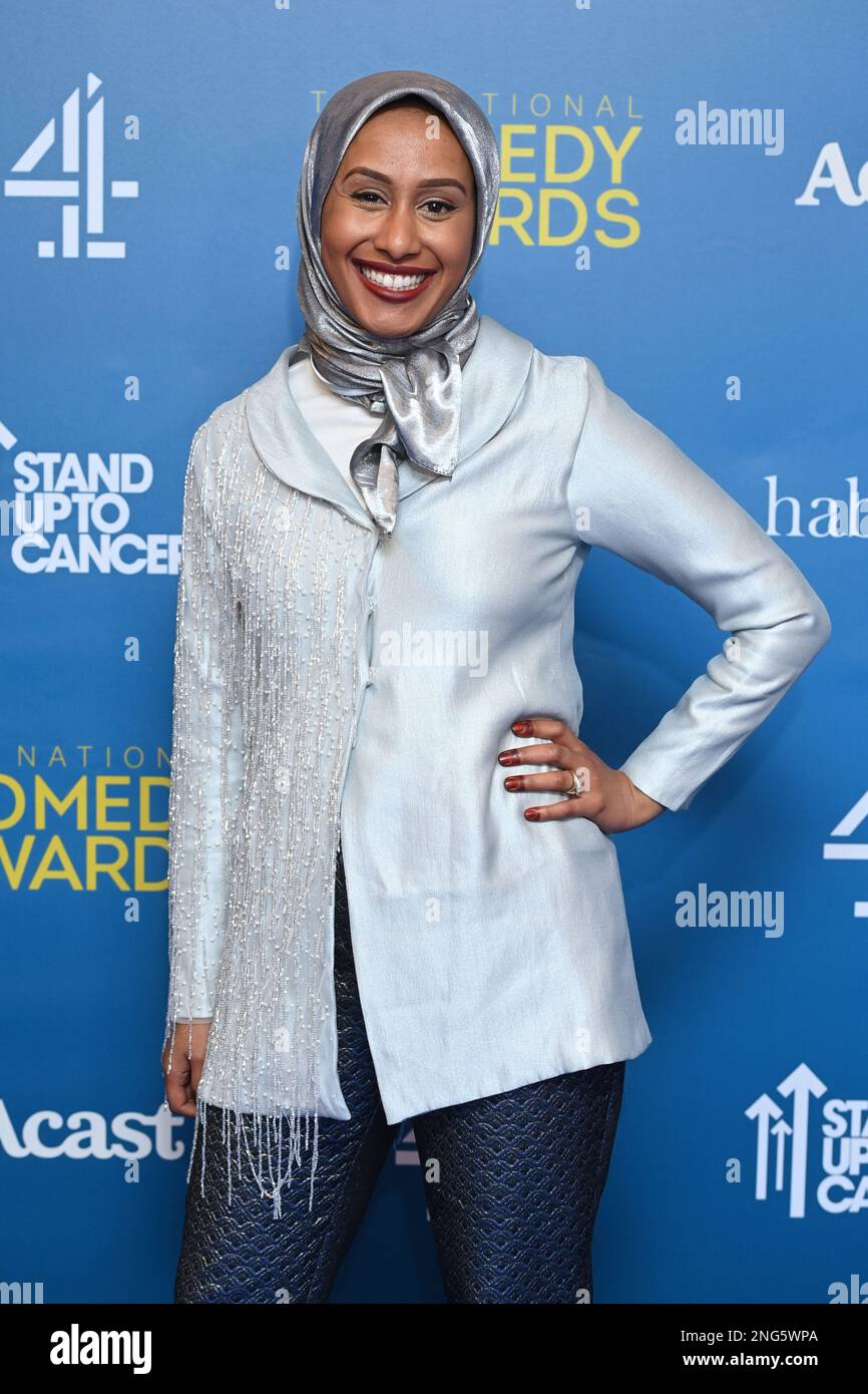 London, UK. 17 February 2023. Ola Labib attending the The National Comedy Awards for Stand Up To ...