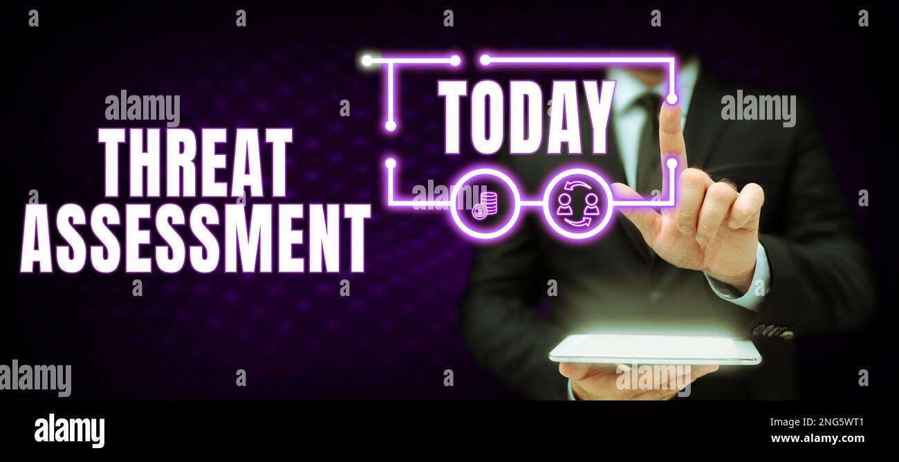 Conceptual caption Threat Assessment. Concept meaning determining the ... Conceptual caption Threat Assessment. Concept meaning determining the ...