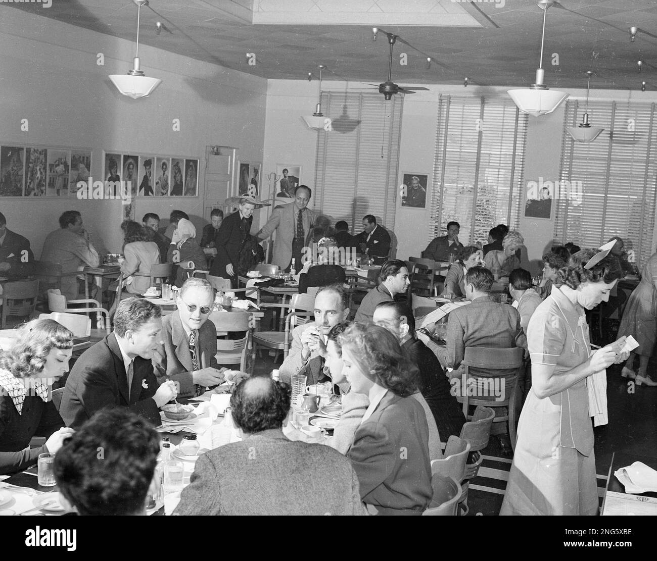 This is a section of the Warner Brothers Commissary in Hollywood, Calif ...