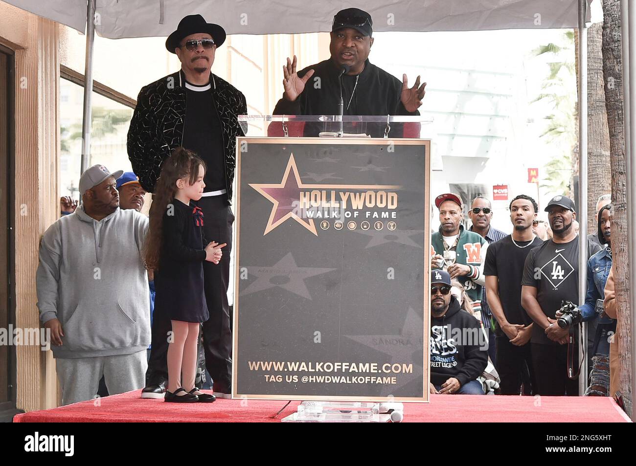 Ice-T, left, and Chuck D attend a ceremony honoring actor and rapper ...