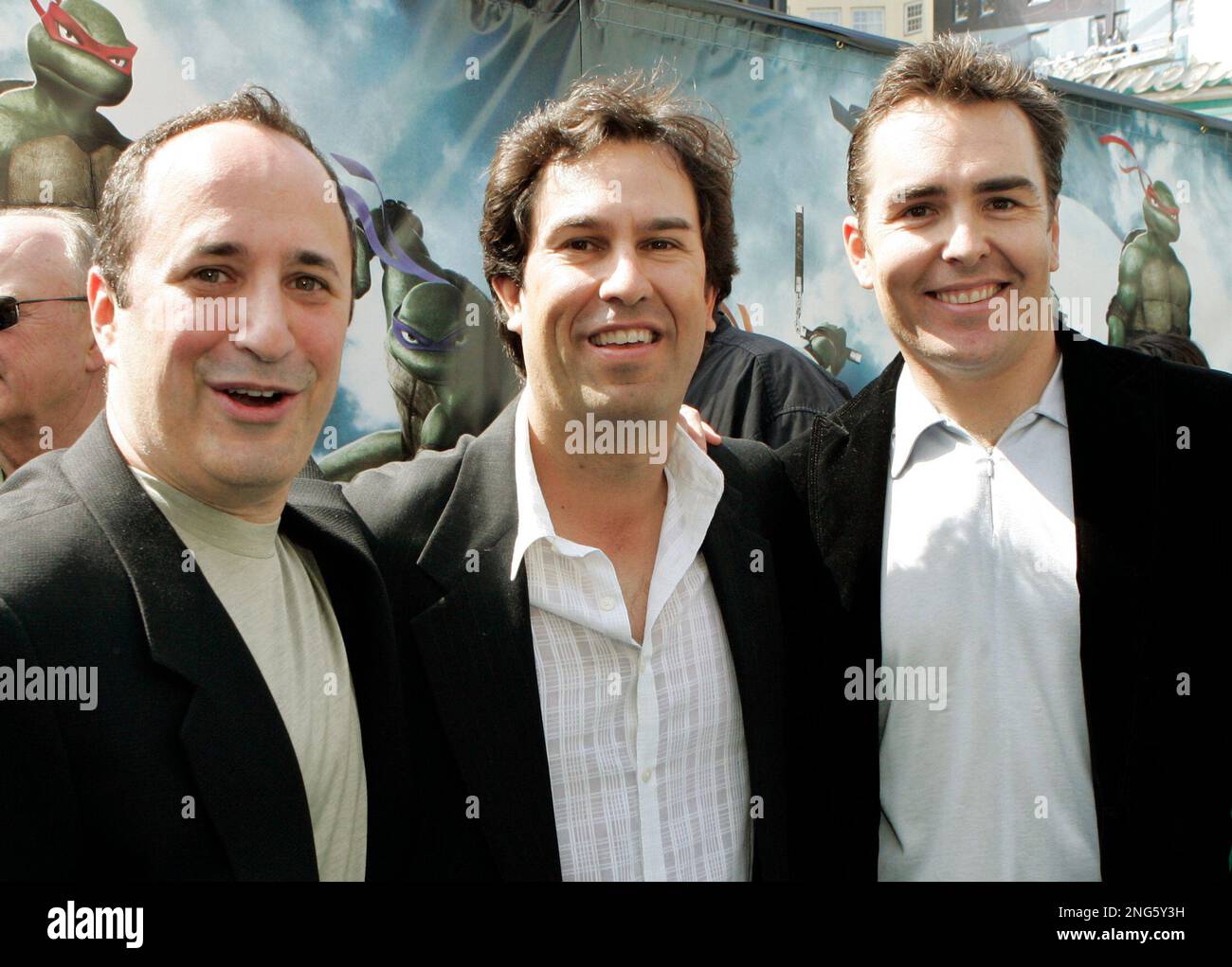 Voice actors Mitchell Whitfield, left, and Nolan North, right, join ...