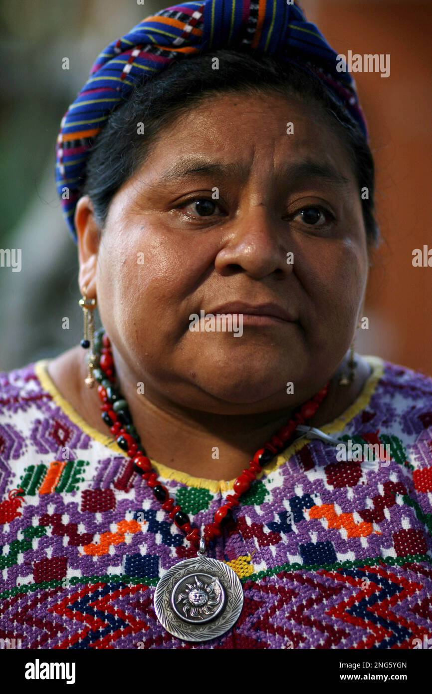 Nobel Peace laureate Rigoberta Menchu is seen in Guatemala City ...