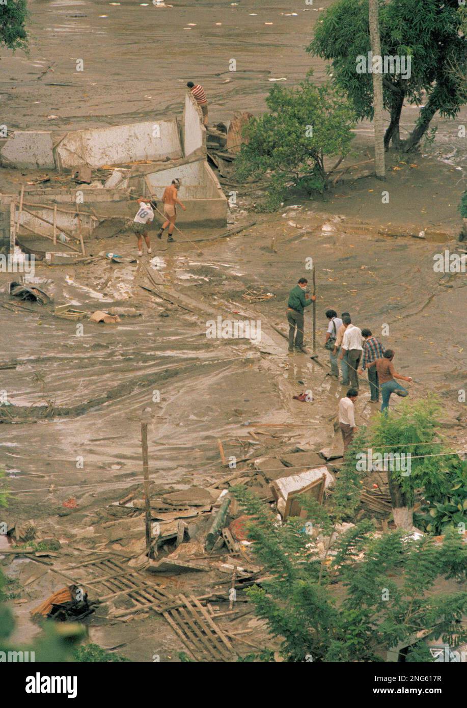 Damage from Volcano Nevado De Ruiz March 1, 2007 which destroyed the ...