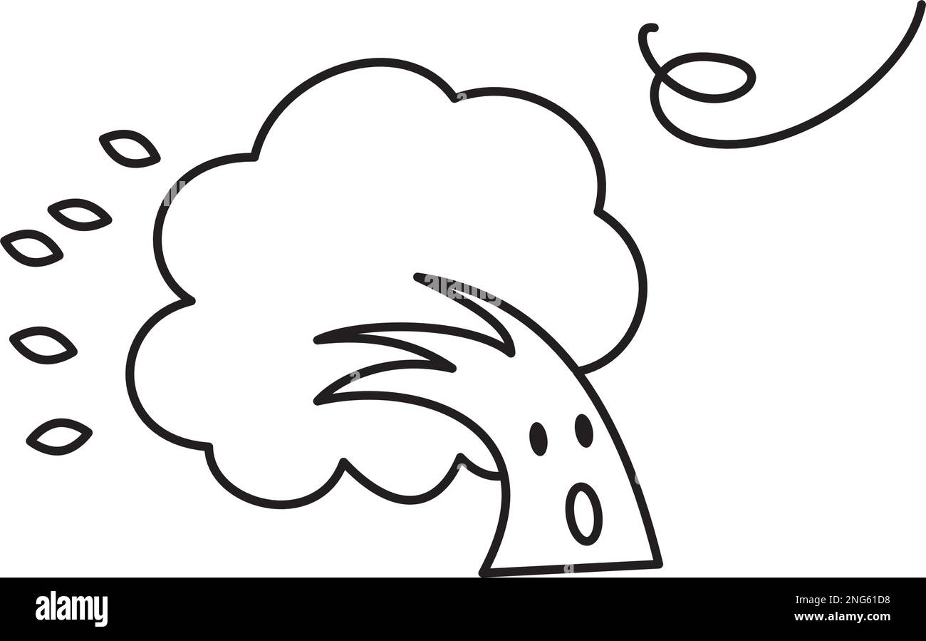 Wind Blowing Trees Cartoon