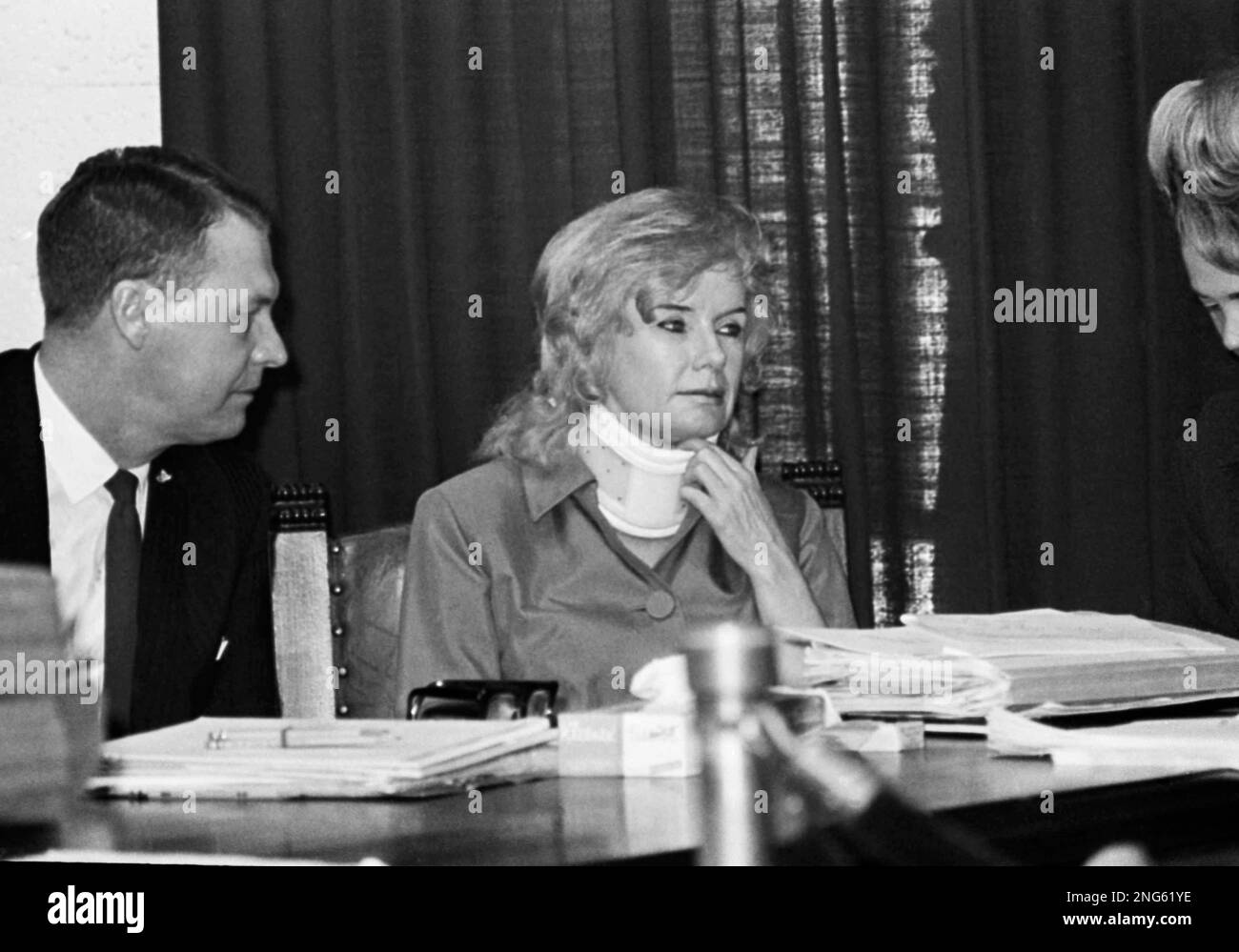 Candace Mosseler wore a neck brace while attending her first degree ...