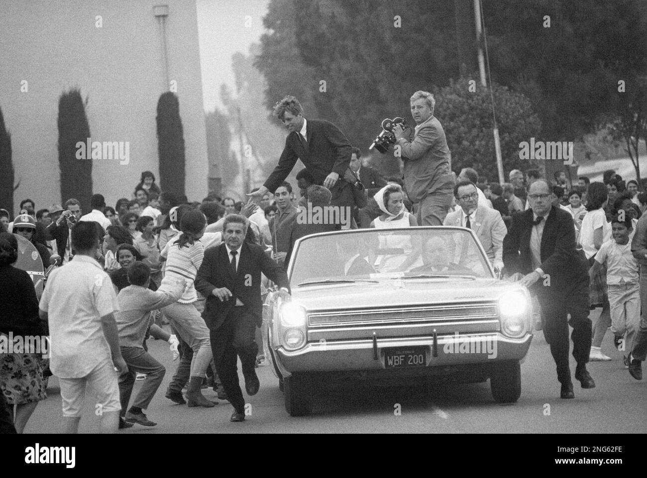 Sen. Robert F. Kennedy is seen during a campaign tour through Oxnard ...