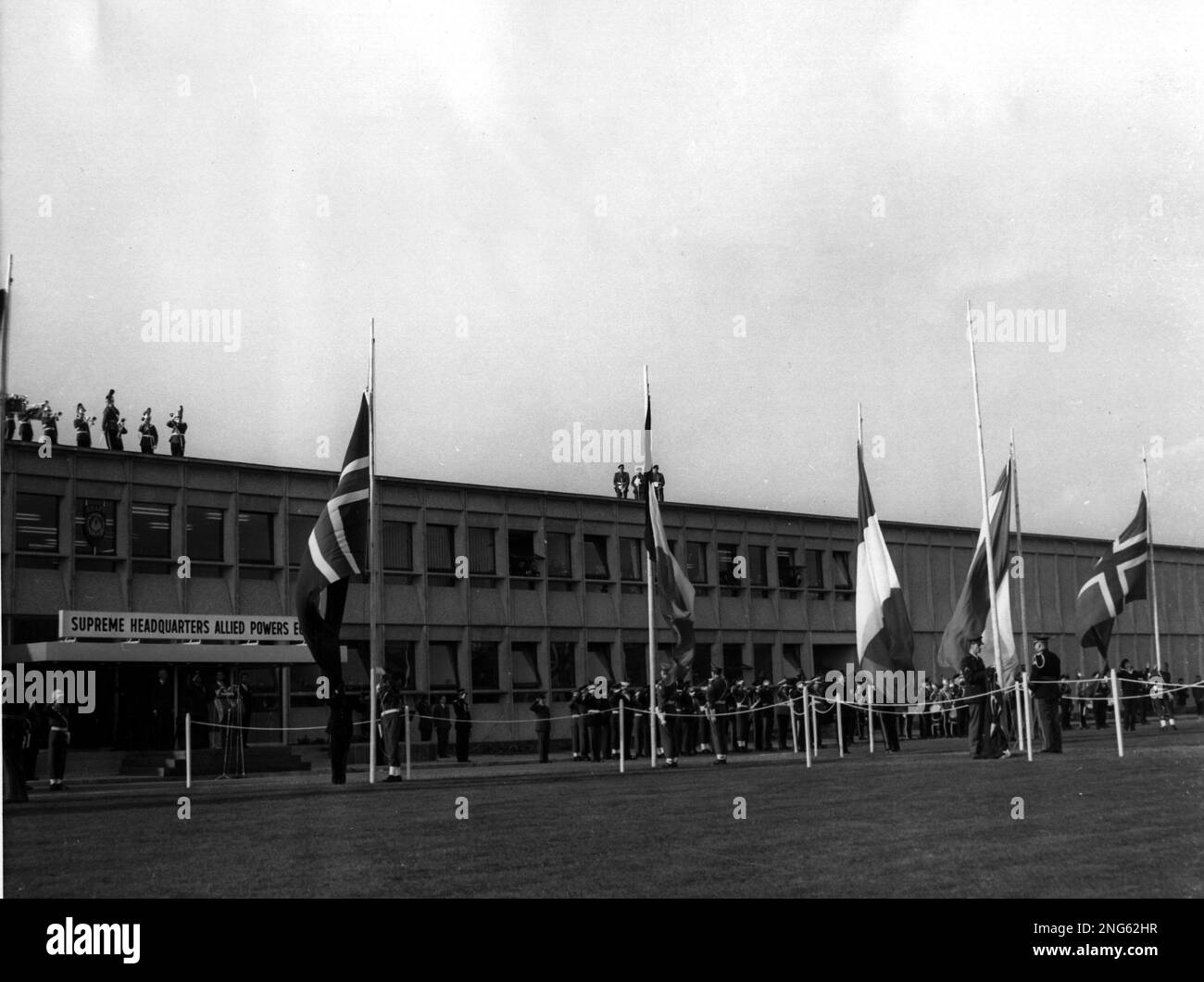 On the afternoon of March 31, 1967, flags of the NATO nations were ...