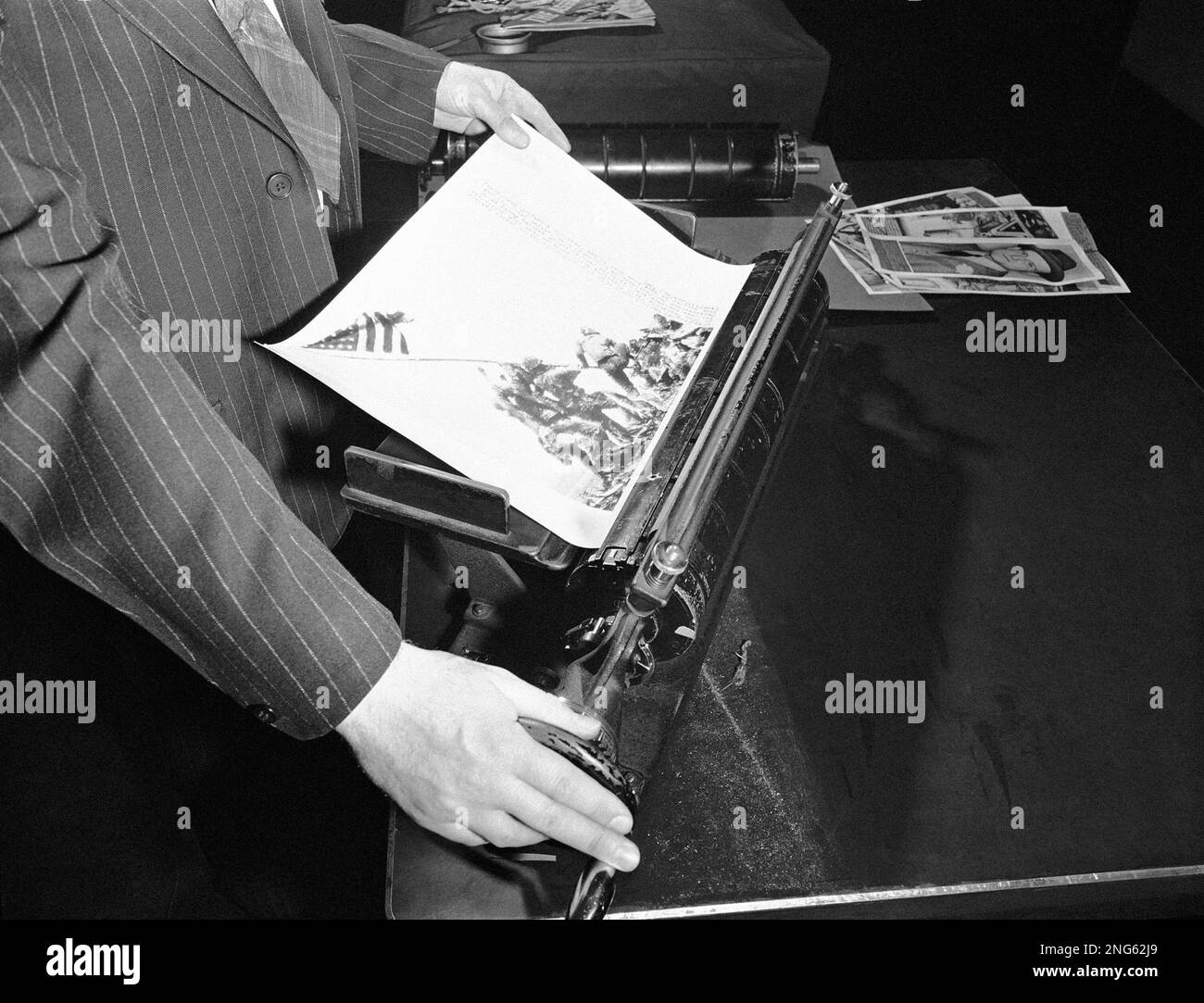 The photo of the Iwo Jima flag-raising runs off the AP wire, April 3 ...