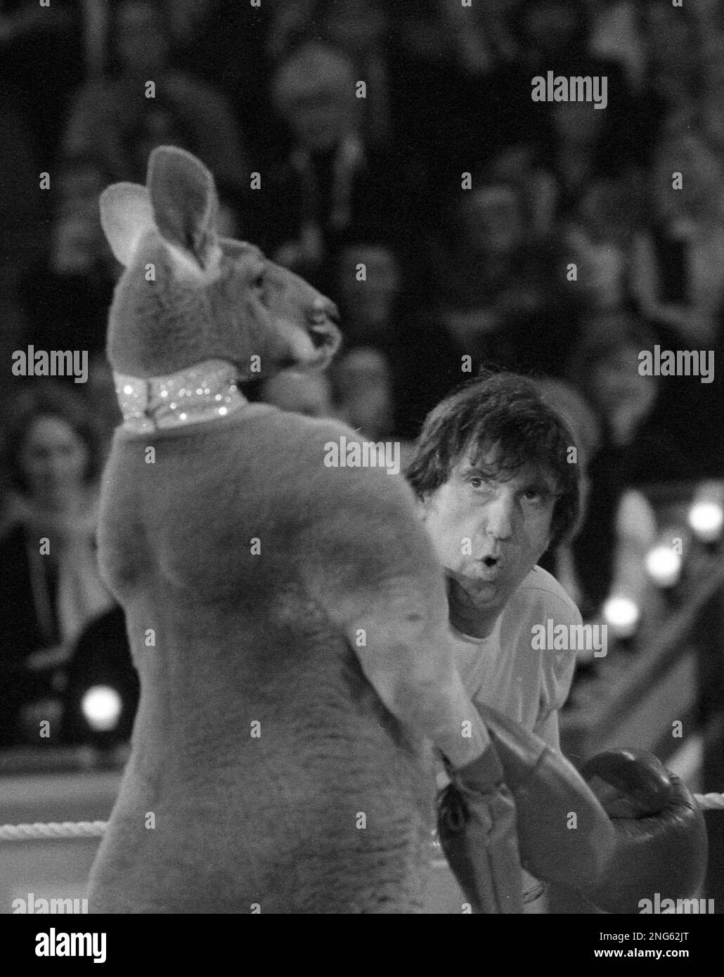 Austrian actor and politician Herbert Fux, during a show fight with a ...