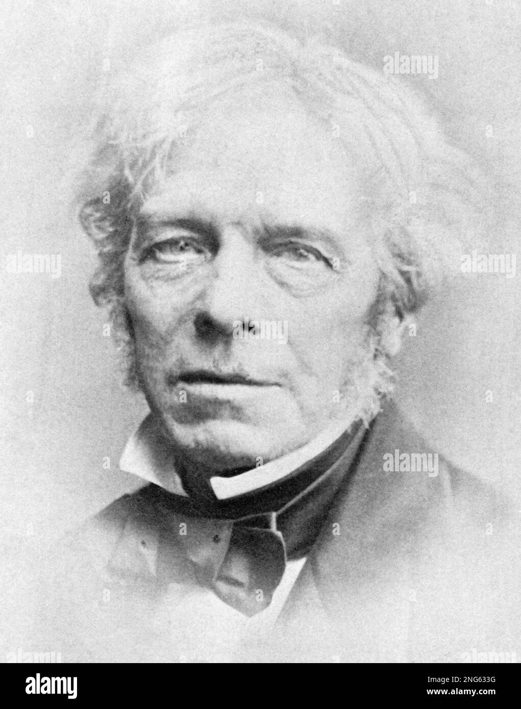 British physicist and chemist Michael Faraday (1791-1867) is seen, date ...