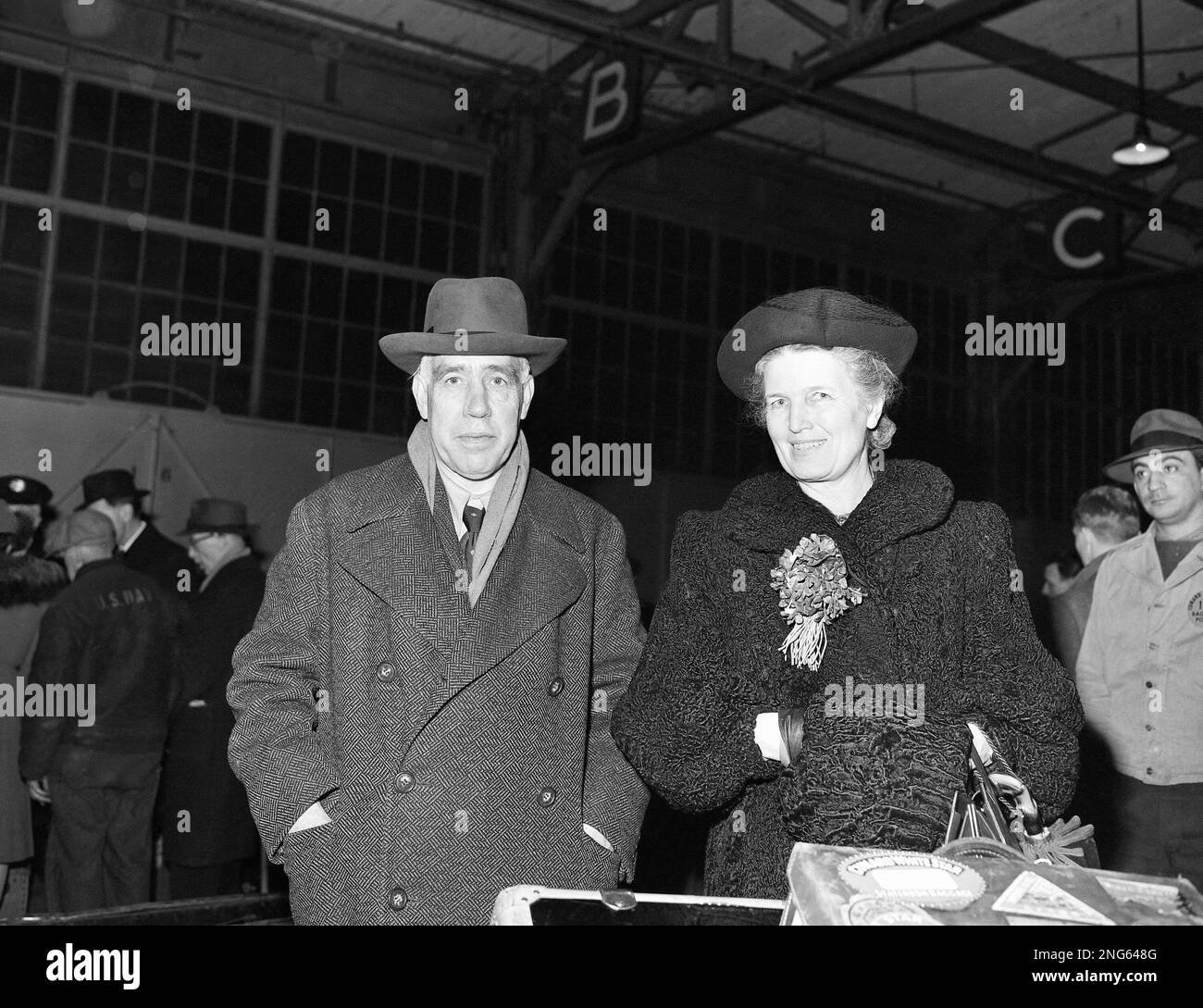 Dr. Niels Bohr, physicist from Denmark, and his wife Margrethe, are ...