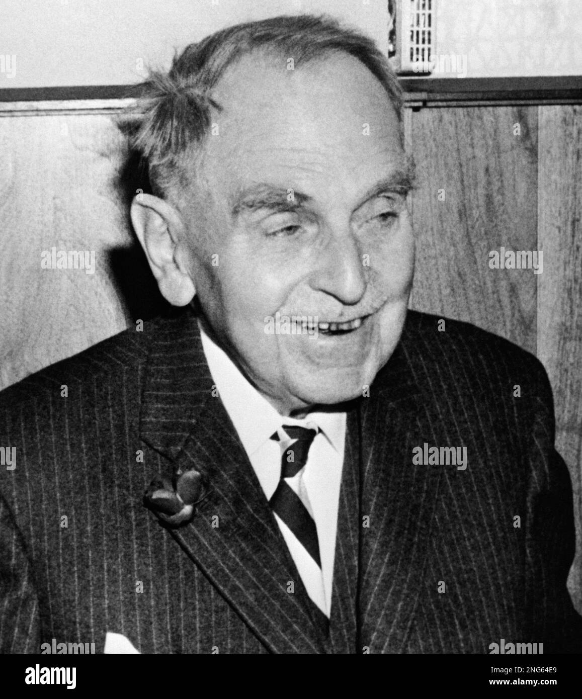 German atomic research pioneer Otto Hahn, winner of the 1944 Nobel ...