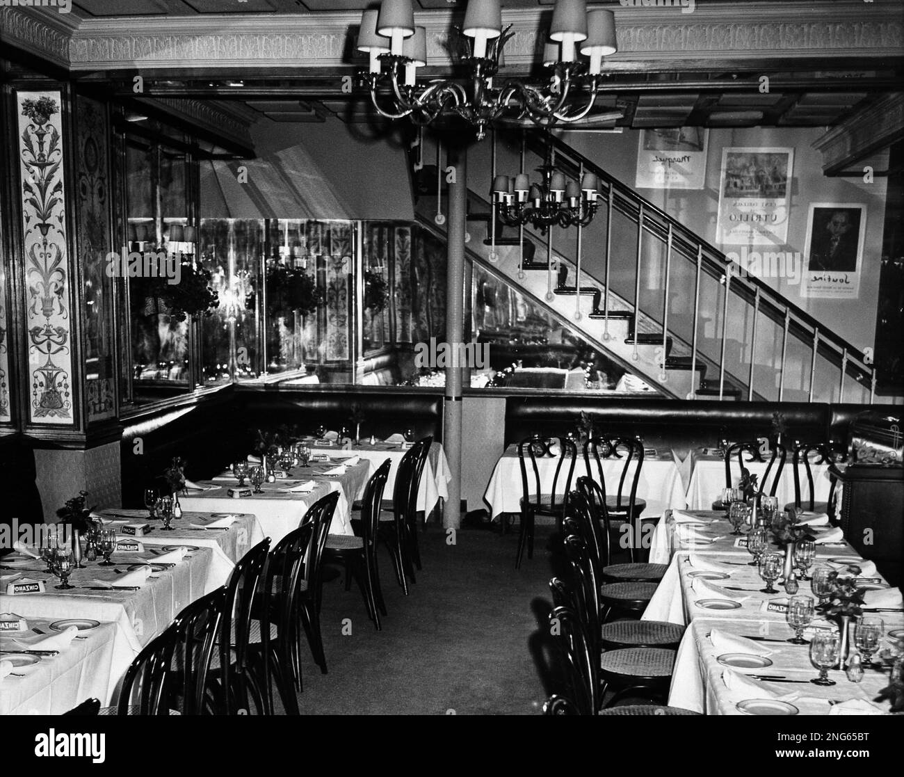 Interior of "Beverly Hills" Bistro restaurant in Beverley Hills, Calif ...