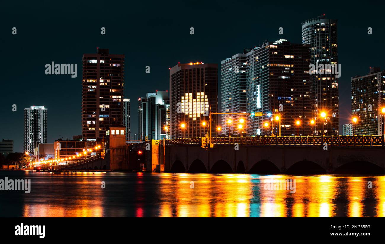 Miami skyline panorama with urban skyscrapers. Miami Stock Photo - Alamy