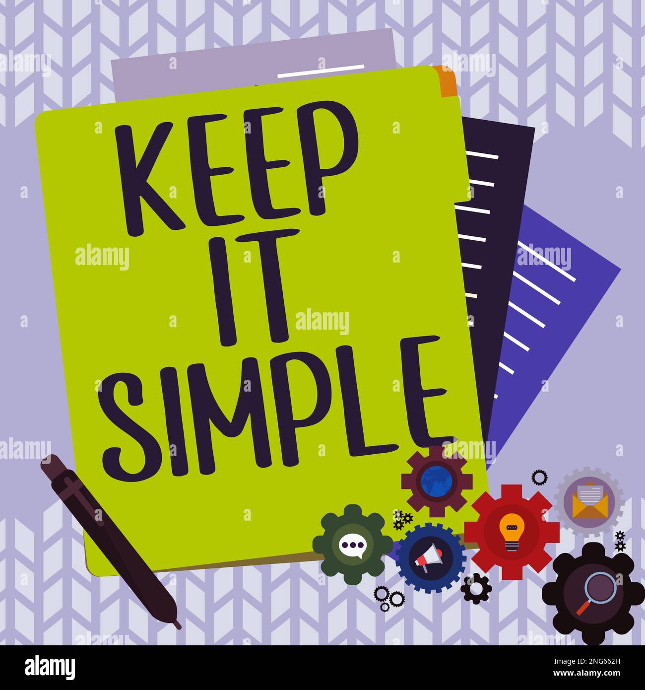 Text showing inspiration Keep It Simple. Internet Concept Easy to toss ...