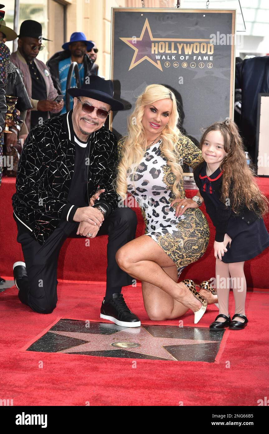Ice-T, Coco Austin, and Chanel Nicole attend a ceremony honoring actor ...