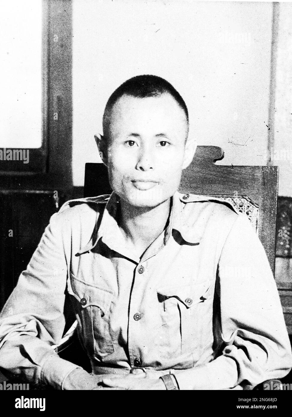 File photo of General Aung San, leader of the Burmese government, who ...