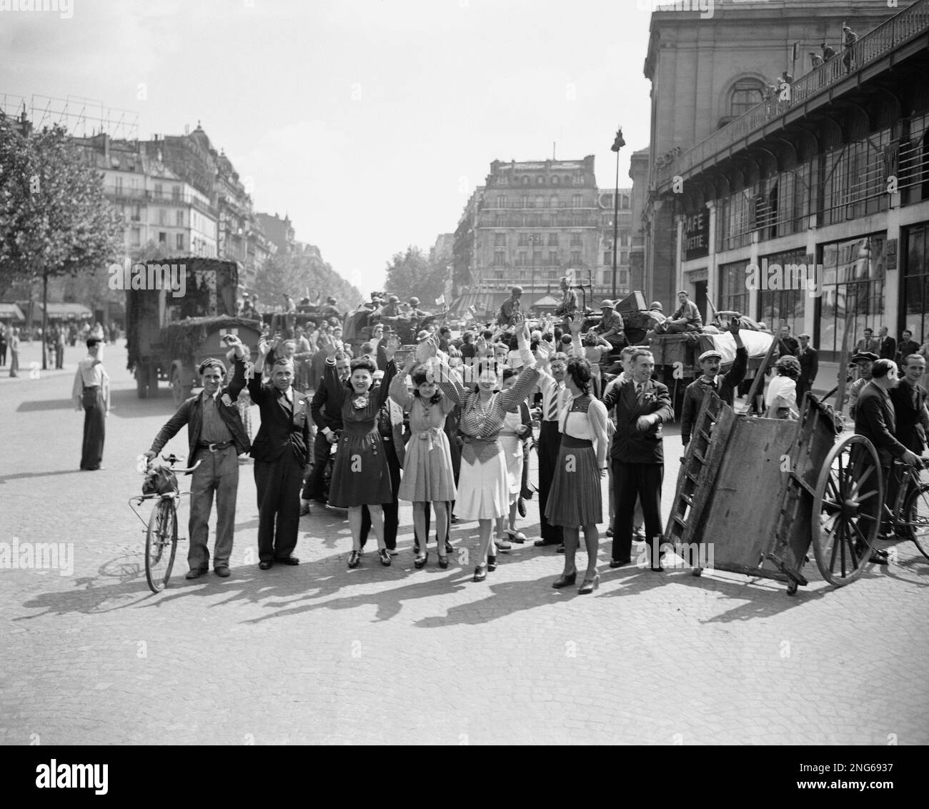These French civilians of all ages, including two girls with American ...